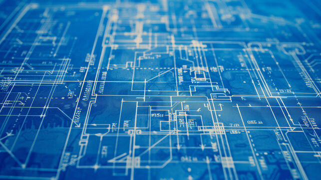 Electrical Blueprint Background Image