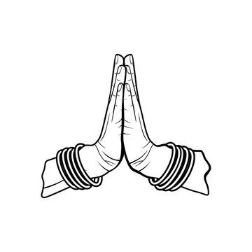 Namaskar Hand Clipart