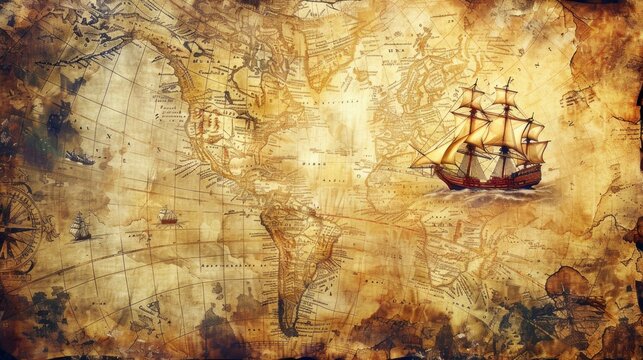 Nautical Map Desktop Wallpaper