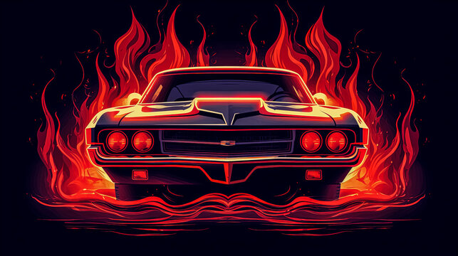 Muscle Car Flames Images – Browse 4,961 Stock Photos, Vectors, and ...