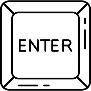 Enter Clipart Black And White