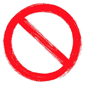 Blank Prohibited Sign