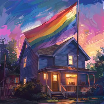 Rainbow Pride Flag House Images – Browse 3,229 Stock Photos, Vectors ...