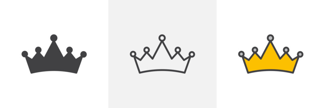 Simple Queen Crown Outline
