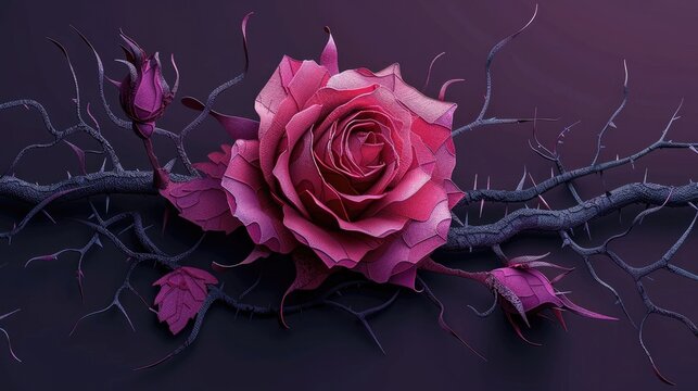 Rose Vine With Thorns Images – Browse 1,188 Stock Photos, Vectors, and ...