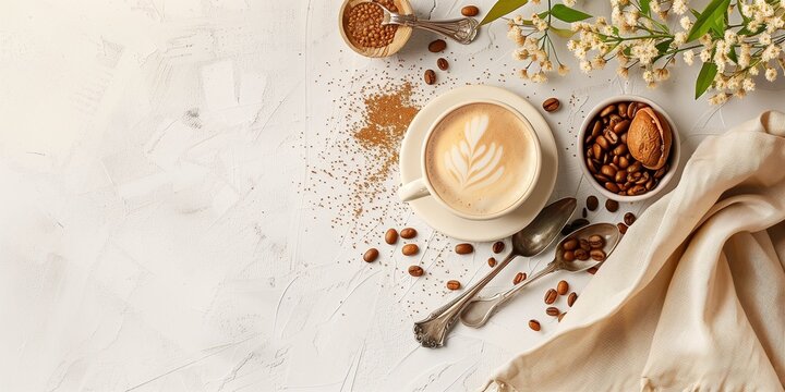 coffee background white