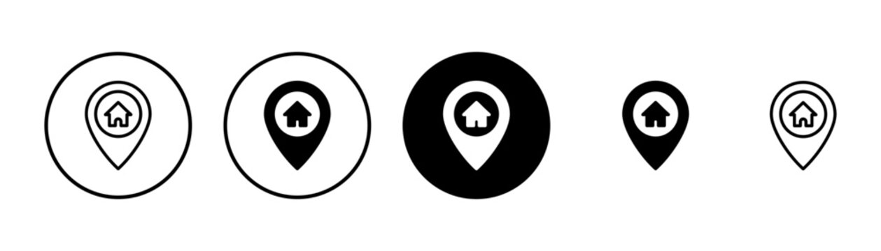 Home Address Icon Black