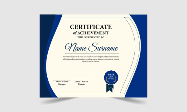 Certificate Design Template Sertifikat Images – Browse 564 Stock Photos ...