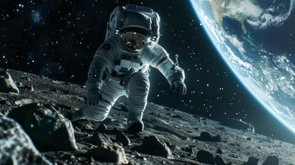 Astronaut Patrick Forrester Waves During Spacewalk EVA Mission from ...