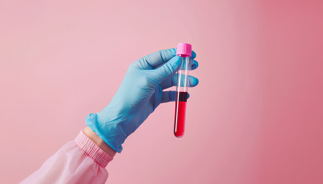 Beta HCG Test Medical check up test tube with biological sample Stock ...