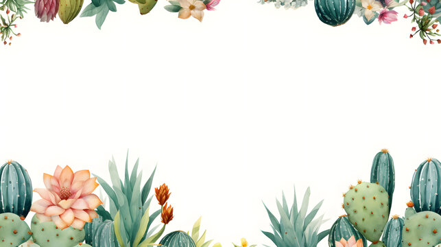 Cactus Watercolor Border Images – Browse 3,925 Stock Photos, Vectors ...