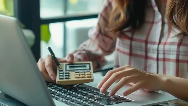 Woman Using Calculator Images – Browse 43,600 Stock Photos, Vectors ...