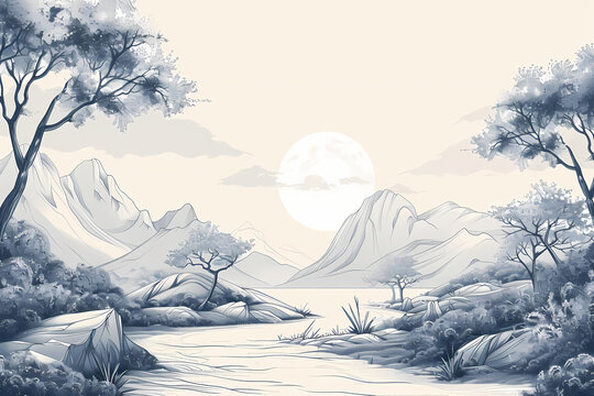 "Landscape Drawing" Images – Browse 2,558 Stock Photos, Vectors, and ...