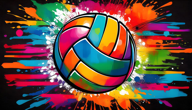 Colorful Volleyball Ball Backgrounds