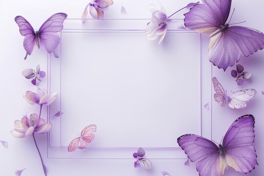 Purple Butterfly Frame