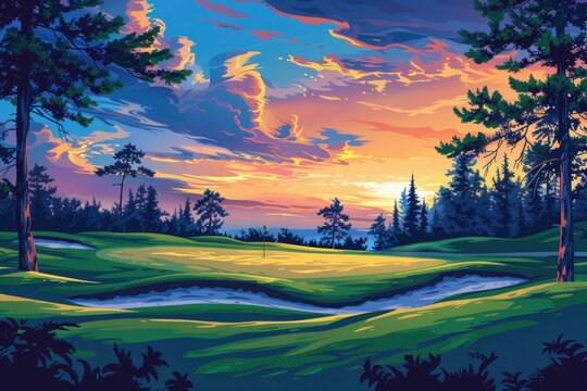 Golf Course Drawing Images – Browse 38,727 Stock Photos, Vectors, and ...