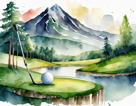Golf Watercolor Images – Browse 2,337 Stock Photos, Vectors, and Video ...