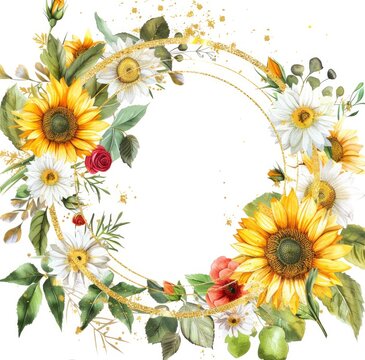 Sunflower Circle Border Images – Browse 2,604 Stock Photos, Vectors ...