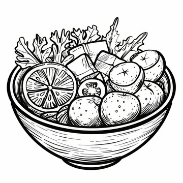 Salad Bowl Drawing Images – Browse 33,928 Stock Photos, Vectors, and ...