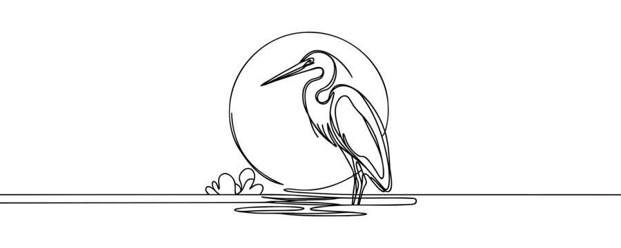 Heron Line Drawing Images – Browse 4,542 Stock Photos, Vectors, and ...