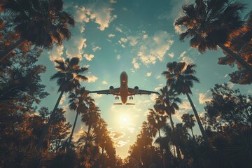 The striking underbelly view of an airplane gives a unique perspective ...