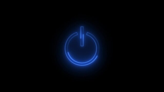 Blue Power Button Wallpaper