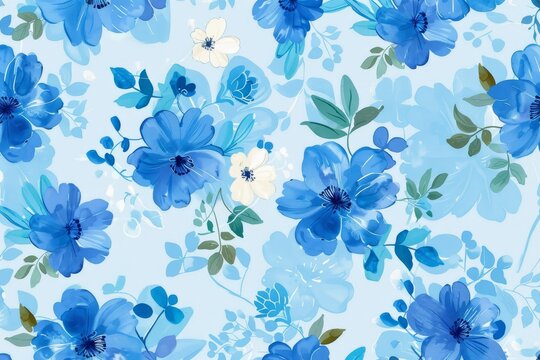 Light Blue Floral Background
