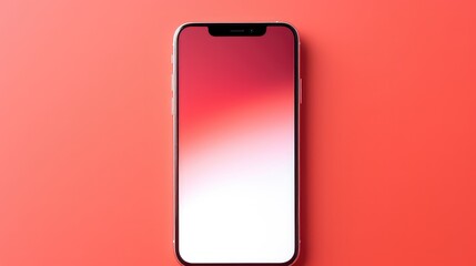 A phone with a red background