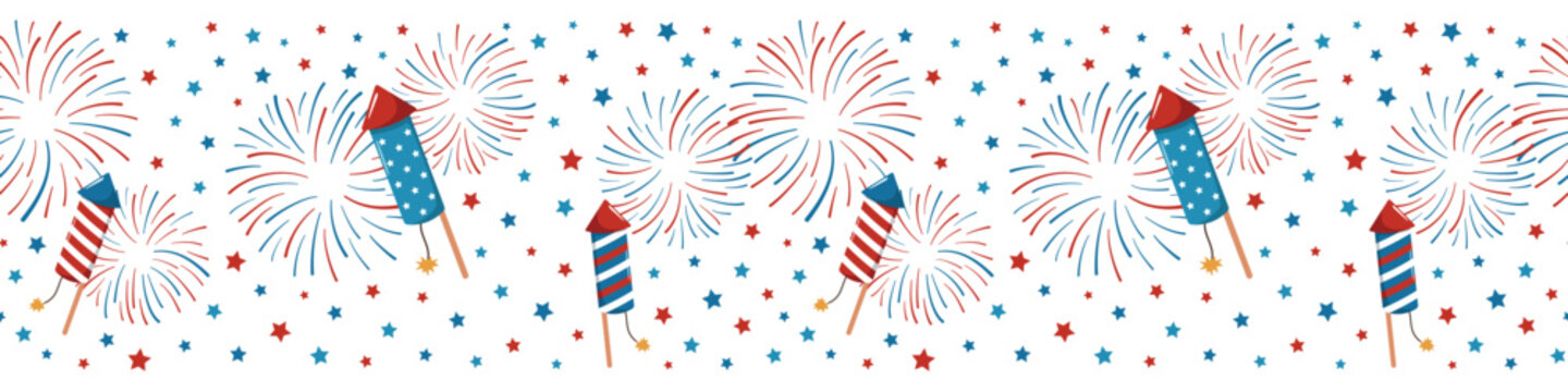 Fireworks Clip Art Border