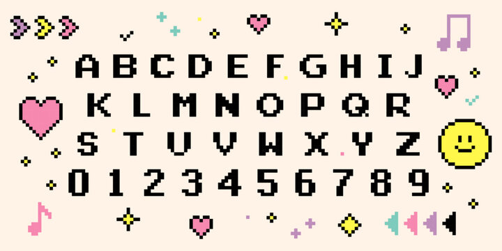 「Pixel Art Font」の写真素材 | 29,637件の無料イラスト画像 | Adobe Stock