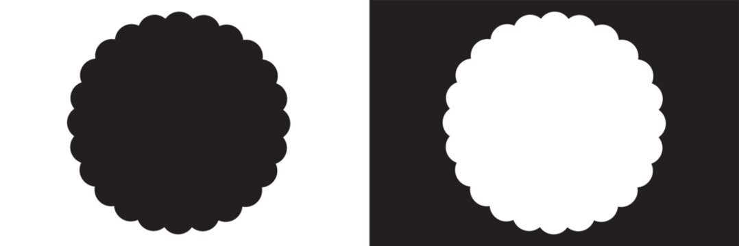 Scalloped Circle Frame Clip Art