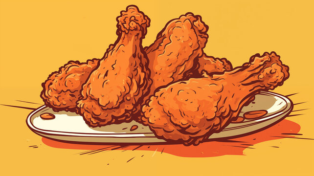Fried Chicken Cartoon Images – Browse 39,320 Stock Photos, Vectors, and ...