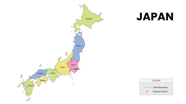 Japan Map Countries And Capitals