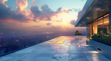 A nice rooftop. beautiful luxury rooftop with panoramic view of the ...