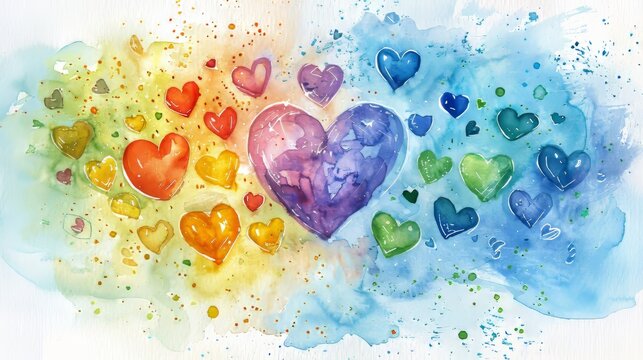 Rainbow Heart Watercolor Images – Browse 24,877 Stock Photos, Vectors ...