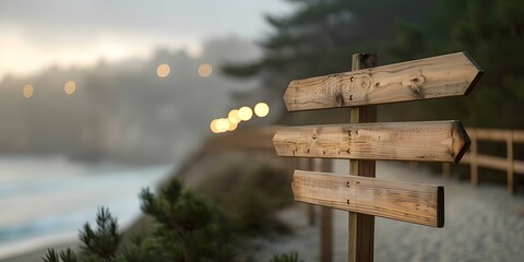 Directional sign mockup for guests to take photos and create memories ...