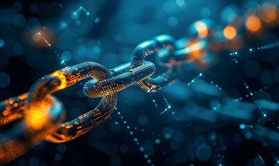 secure connection between devices or networks, with digital locks and ...