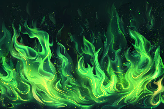Green Fireplace Wallpaper
