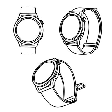 Round Smartwatch Images – Browse 7,305 Stock Photos, Vectors, and Video ...