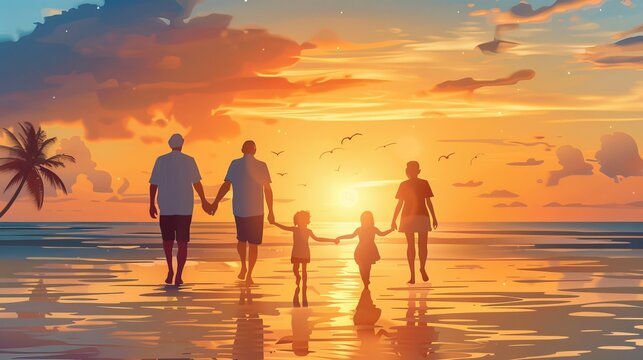 Beach Sunset Cartoon Images – Browse 71,198 Stock Photos, Vectors, and ...