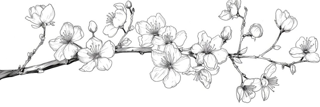 Cherry Blossom Tree Outline Images – Browse 5,535 Stock Photos, Vectors ...