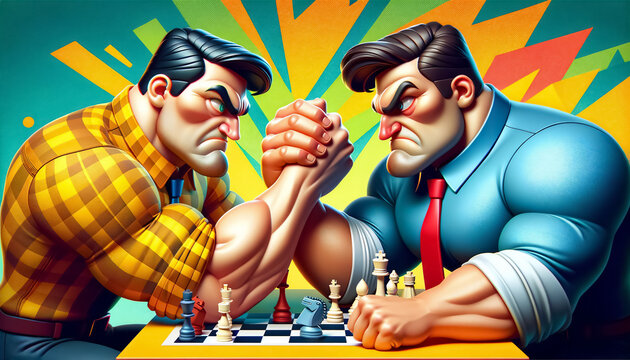 Arm Wrestling Funny Images – Browse 352 Stock Photos, Vectors, and ...