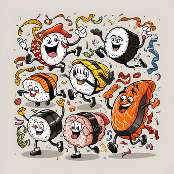 "Cartoon Sushi" Images – Browse 460 Stock Photos, Vectors, and Video ...