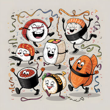 "Cartoon Sushi" Images – Browse 460 Stock Photos, Vectors, and Video ...