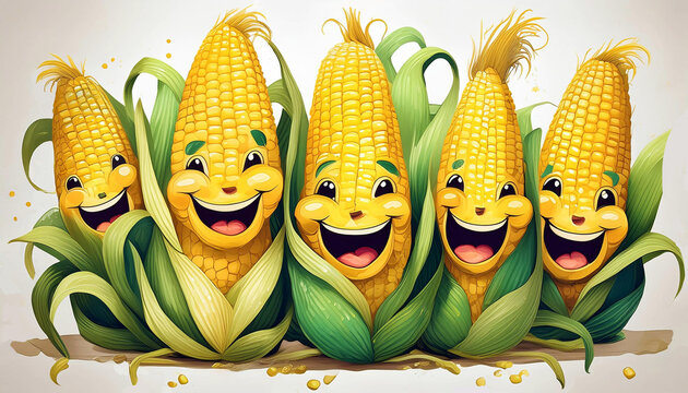Cartoon Corn On The Cob