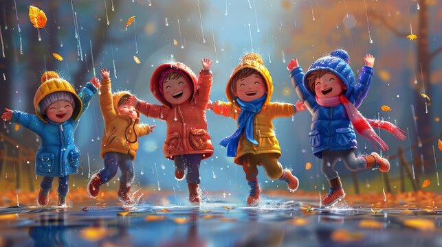 Fall Season Groups Of Children Playing Images – Browse 4,537 Stock ...