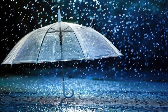 Rain And Umbrella Background
