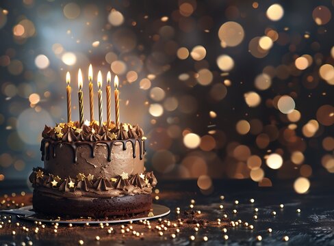 Happy Birthday Cake With Candles