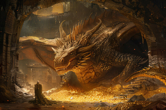 Dragon Guarding Treasure