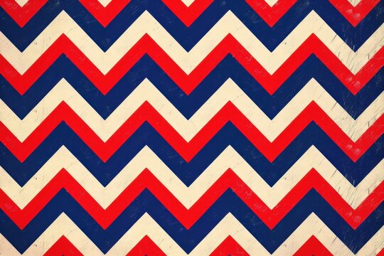 Royal Blue And Red Chevron Background